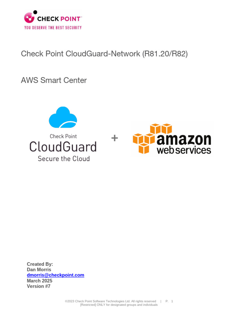 Deploying Check Point Smart Center on AWS | PDF | Internet Standards ...