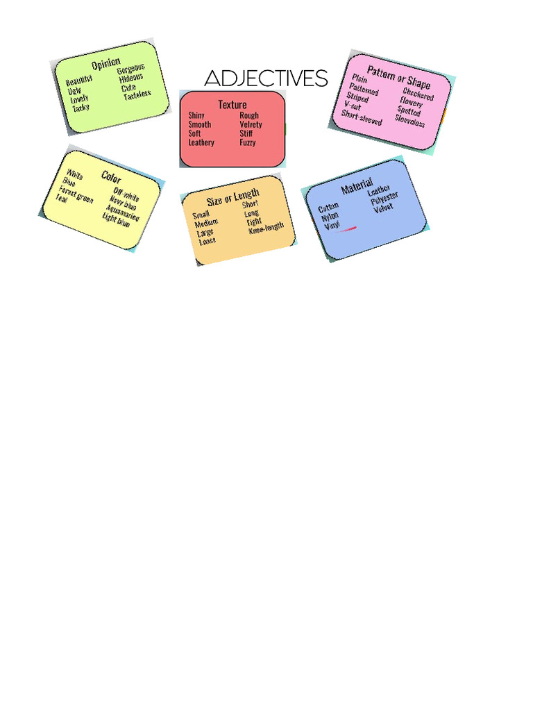 ADJECTIVES CLOTHES | PDF