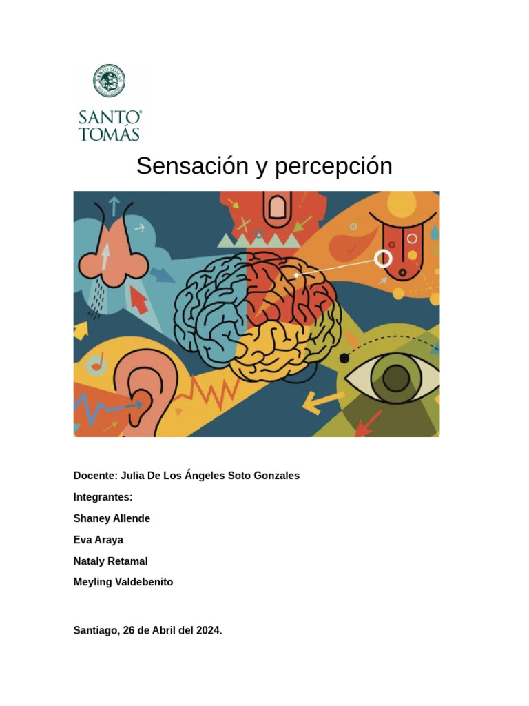 Informe Sensacion y Percepcion 1 | PDF | Sentidos | Percepción