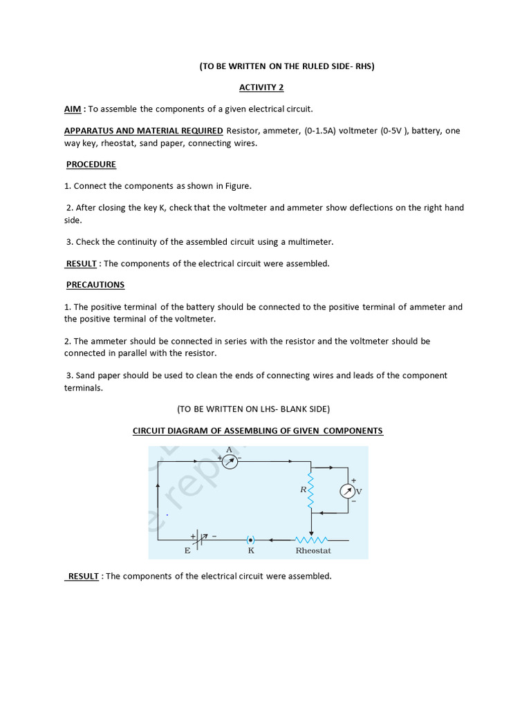 Assembling Electrical Circuit Components | PDF