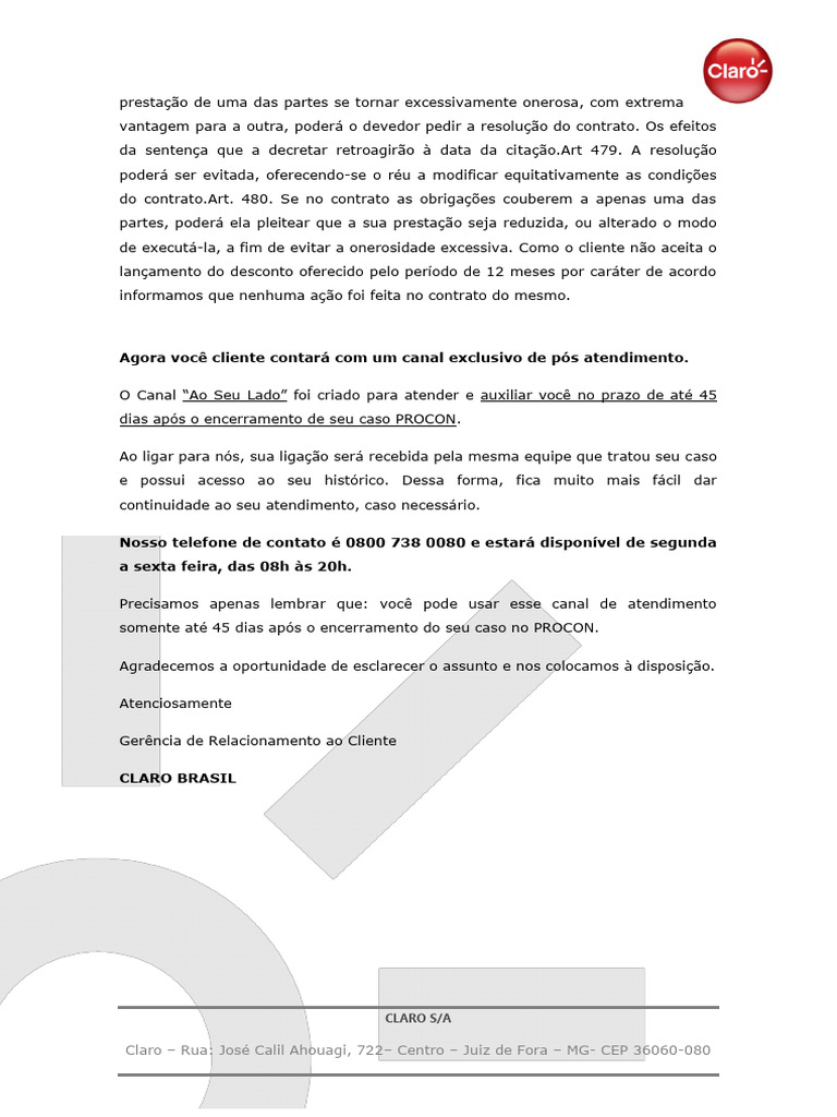 Carta Procon Agosto 2024 2 | PDF