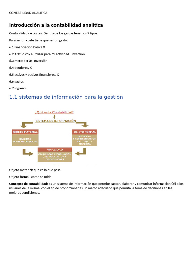 Contabilidad Analitica | PDF | Costo | Contabilidad