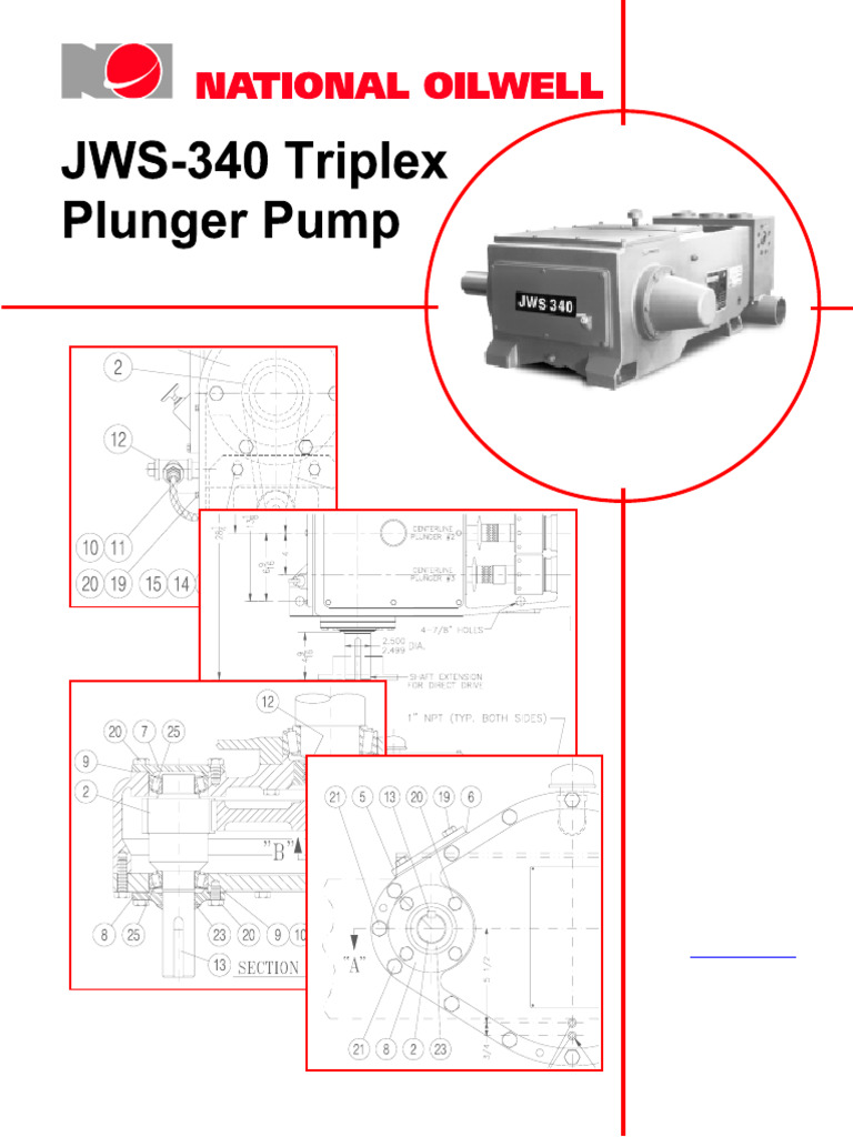 National JWS-340 Parts List | PDF | Pump | Screw