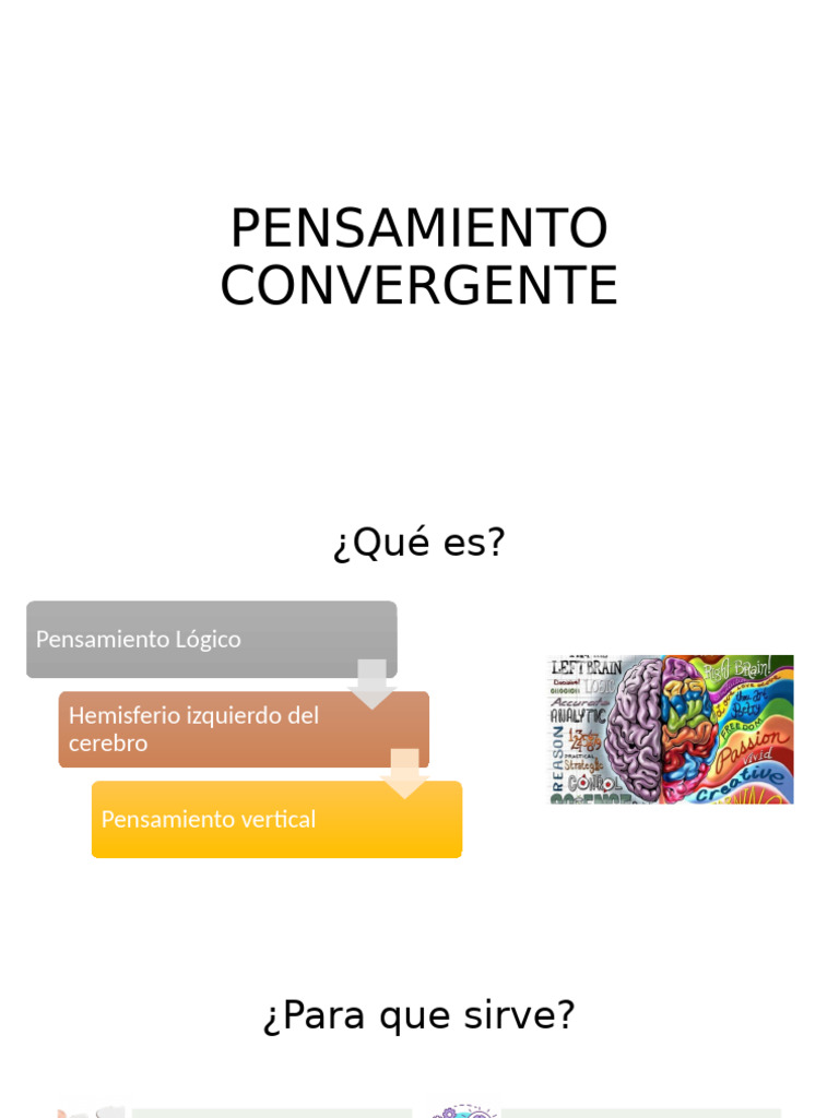 Pensamiento Convergente | PDF