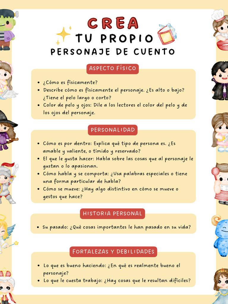 CREAR UN PERSONAJE PARA UN CUENTO . | PDF