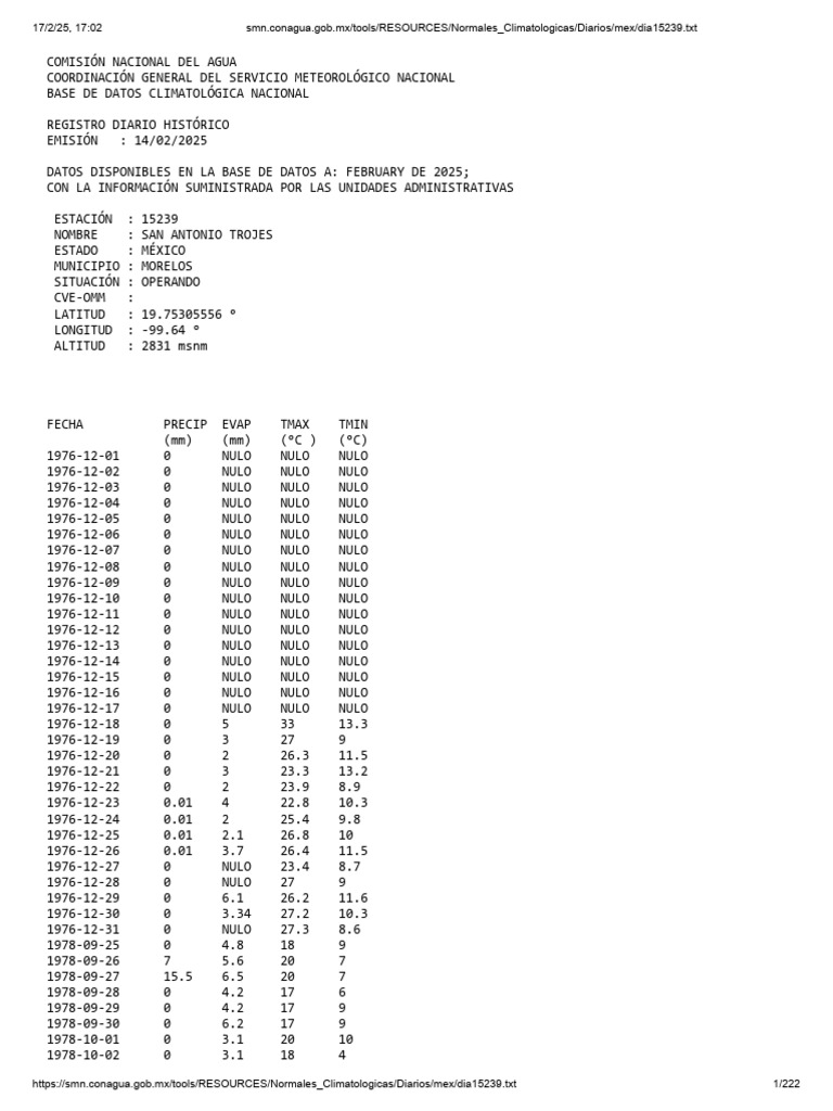 Estacion Trojes | PDF