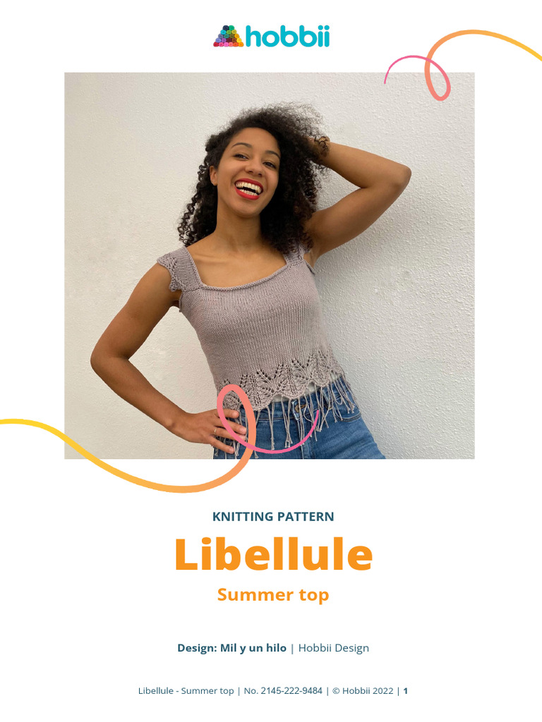 Libellule Summer Top Us Google Docs | PDF | Knitting | Basic Knitted Fabrics