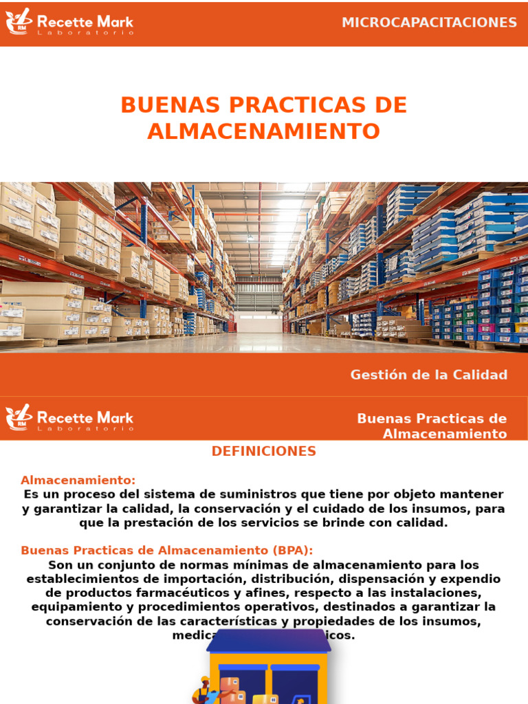 Buenas Practicas de Almacenamiento | PDF | Logística | Almacén