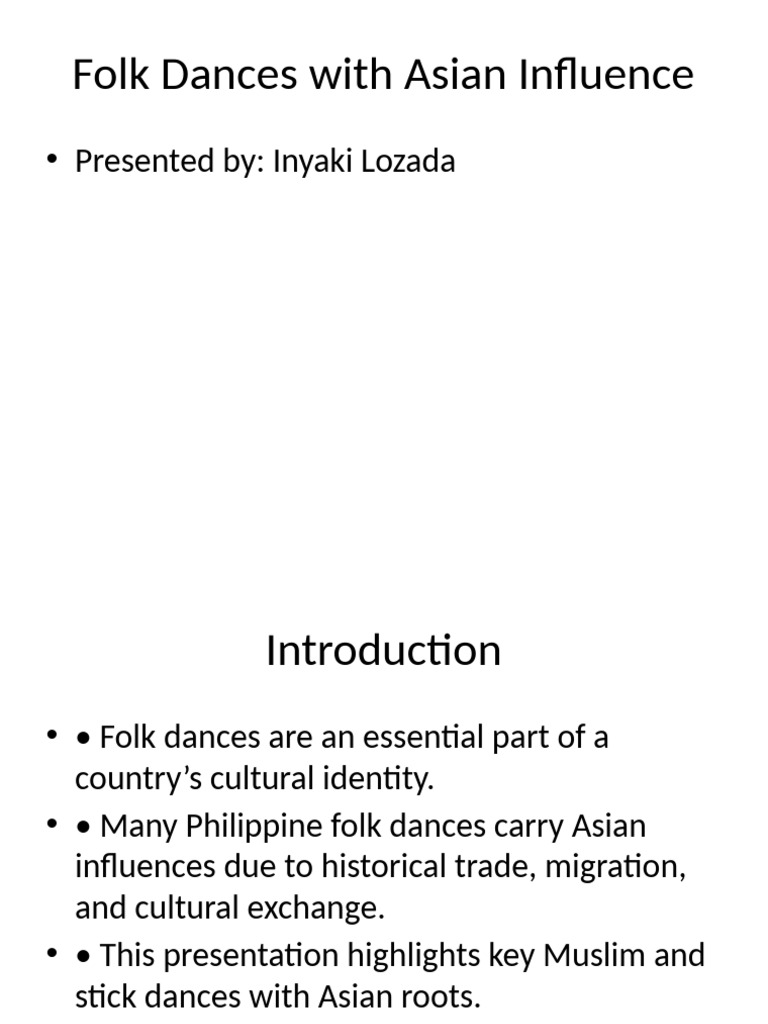 Folk Dances Asian Influence | PDF | Dances | Philippines