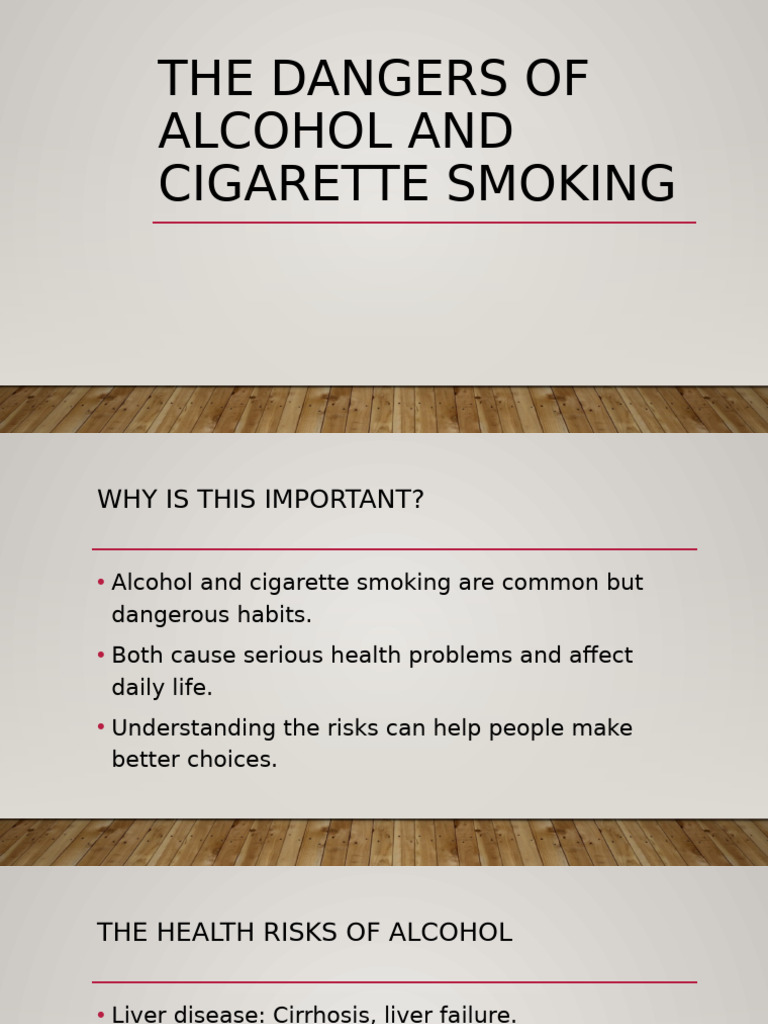 The DangeRs of Smoking and Alcohol | PDF