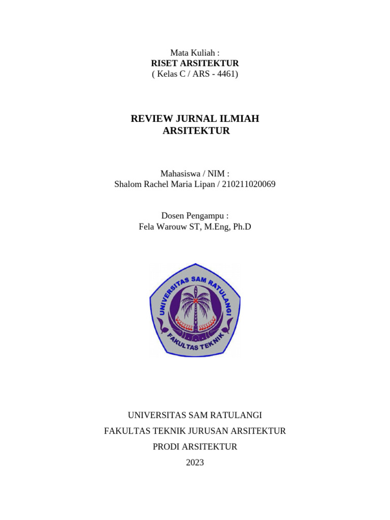 Resume Jurnal Riset Ars Shalom L Pdf Pdf Museum Indonesia