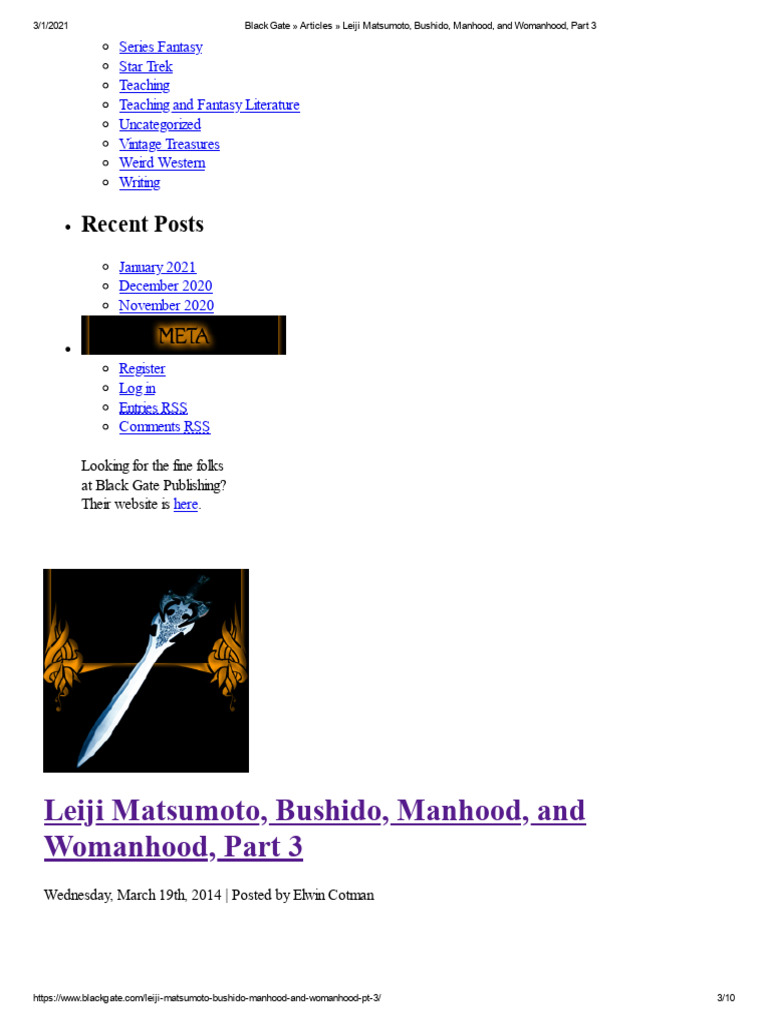 Matsumoto's Bushido: Manhood & Womanhood | PDF | Bushido | Snow White