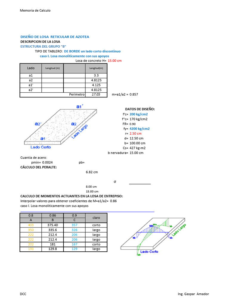 Diseño de Losa Nervada Bidireccional | PDF | Acero