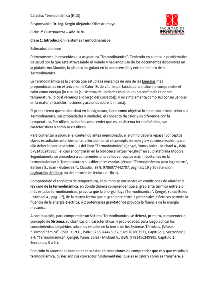 Clase 1 - IEM - IM | PDF | Termodinámica | Calor