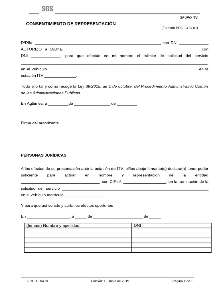 Autorizacion Itv | PDF