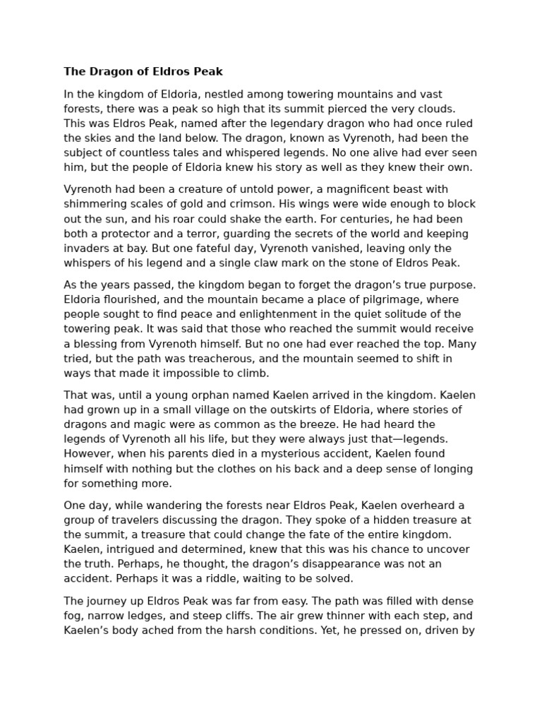 Story 1 | PDF | Dragon