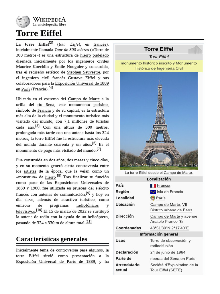 Torre_Eiffel | PDF | Ascensor