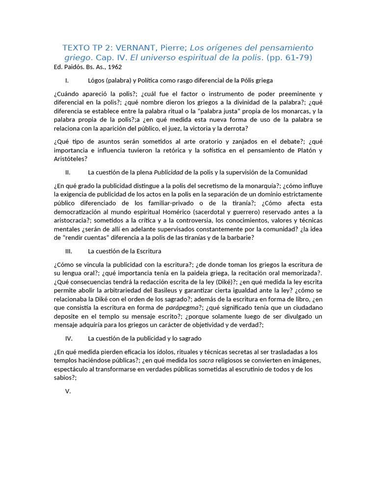 Lógos y Política en la Pólis Griega | PDF