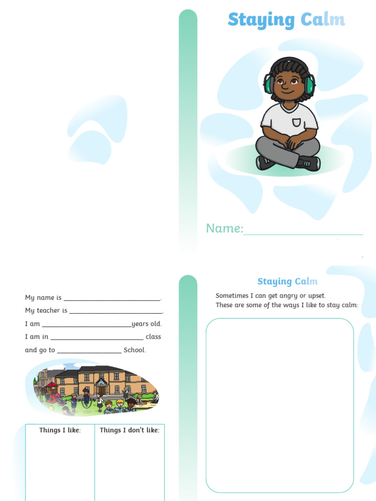Staying Calm Activity Booklet | PDF
