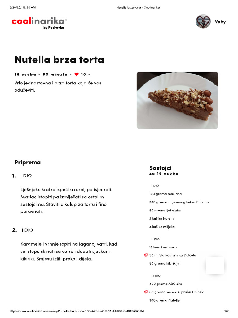 02 - Nutela Brza Torta | PDF
