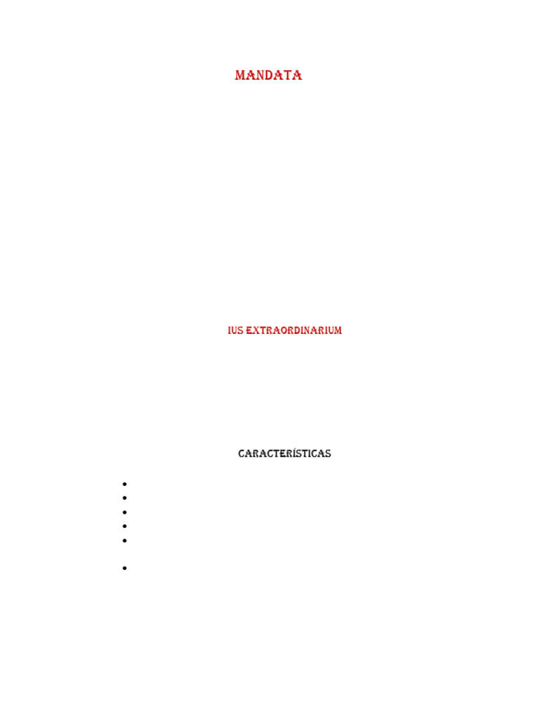 Mandatos y Procedimientos en Derecho Romano | PDF