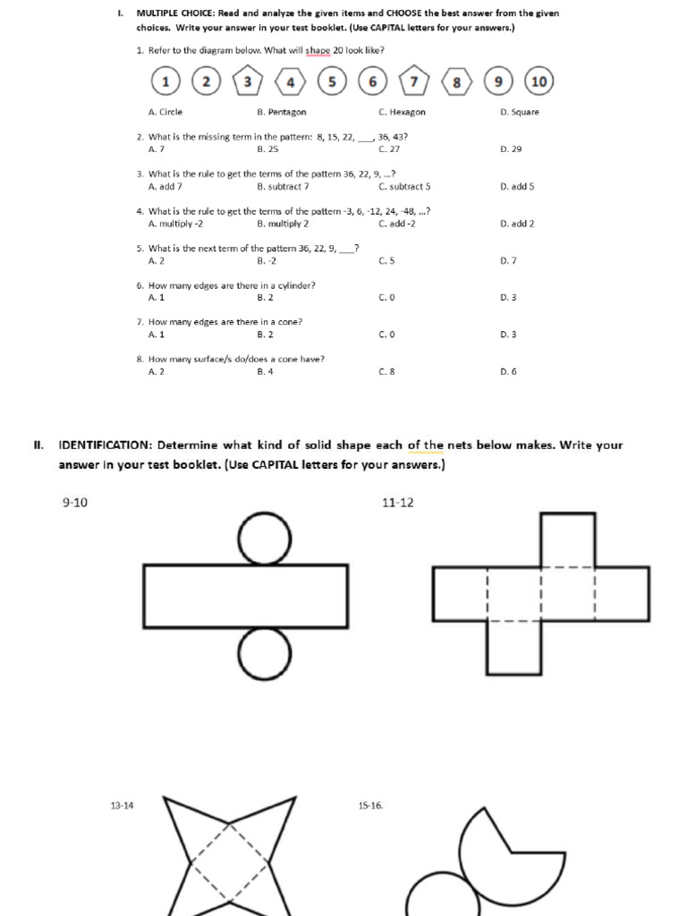 Math 6 - Quiz 1 | PDF