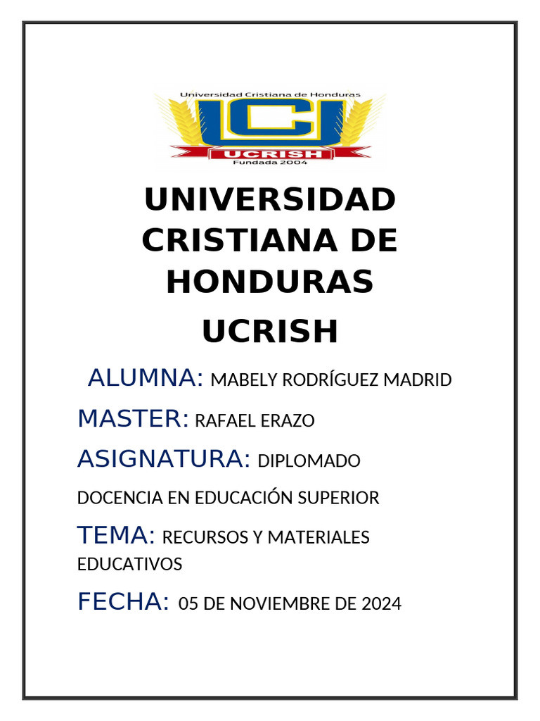 UNIVERSIDAD_CRISTIANA_DE_HONDURAS_UCRISH | PDF