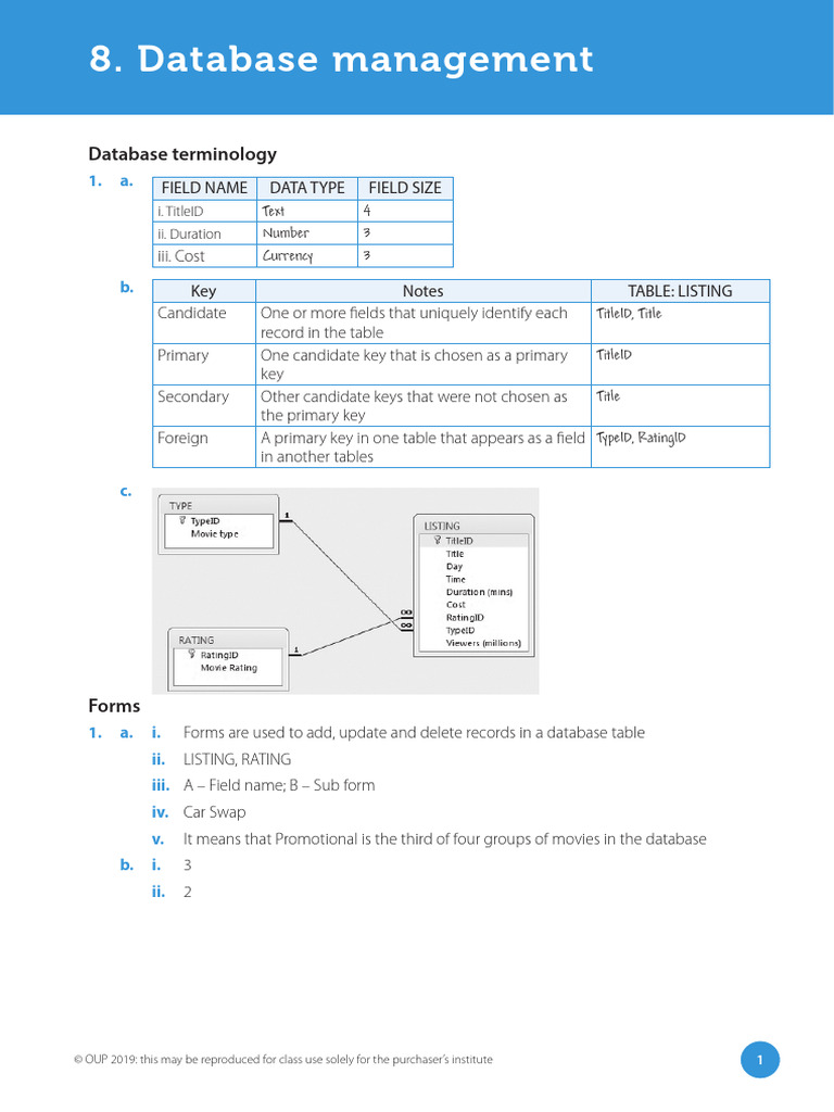 843716 Csec It Work Book Answers 08 | PDF | Databases | Data Management