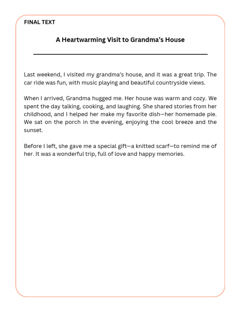 Recount Text - Grandma House | PDF