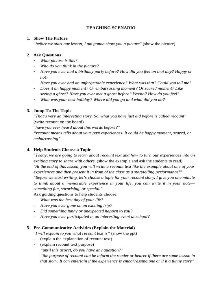 KS2 Recount Text Lesson Plan | PDF | Adverb | Adjective
