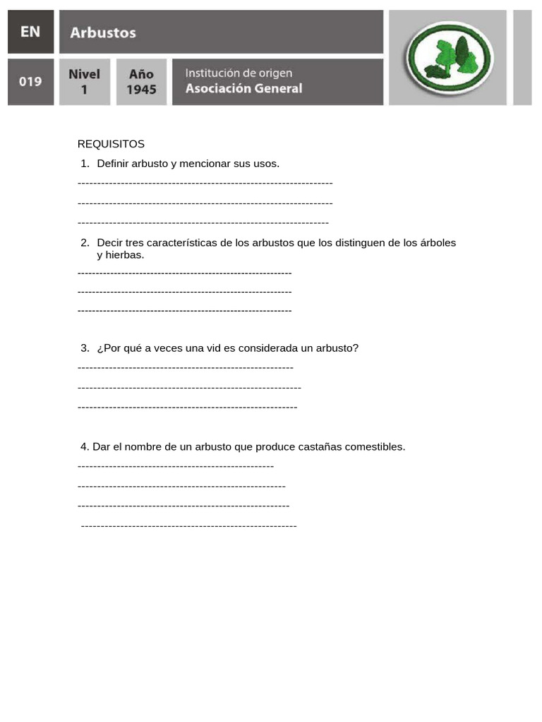 Características y Usos de Arbustos | PDF | Plantas | Botánica