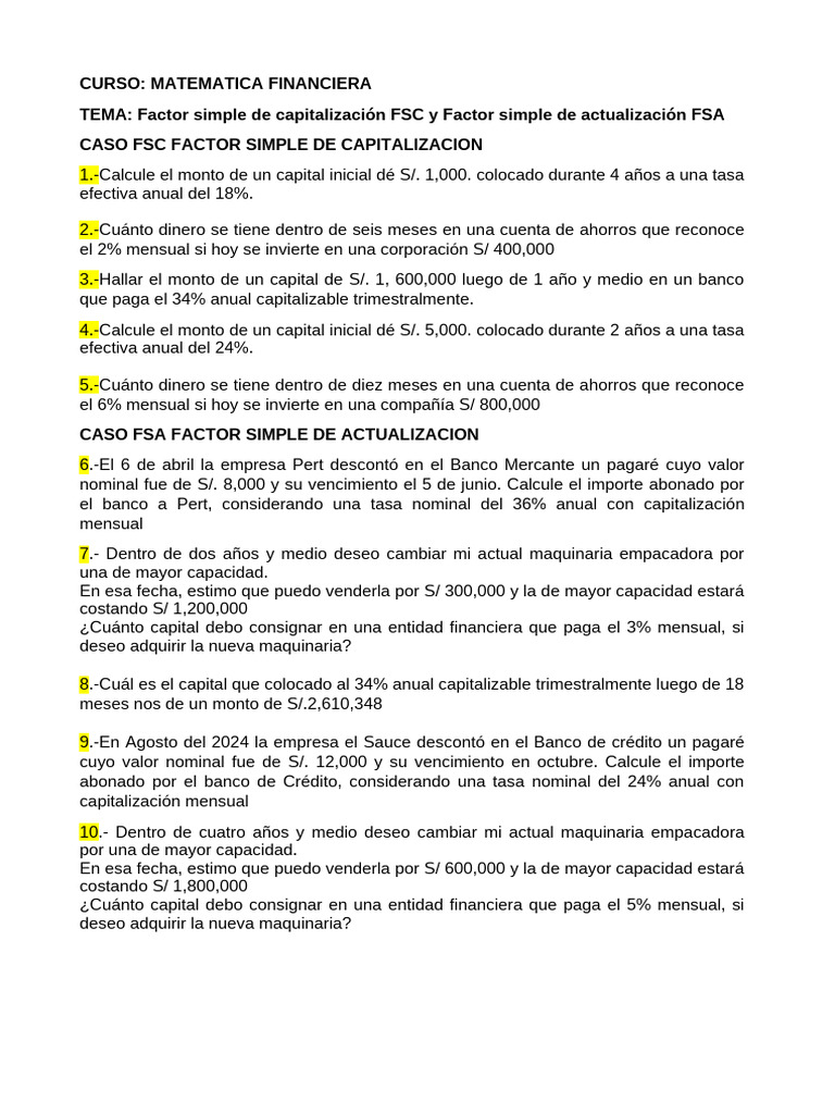 Casos Practicos FSC y FSA | PDF