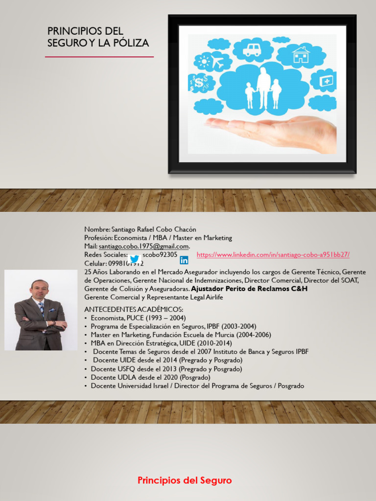 Principios Del Seguro y La Poliza Enero 2025 | PDF | Póliza de seguros | Seguro