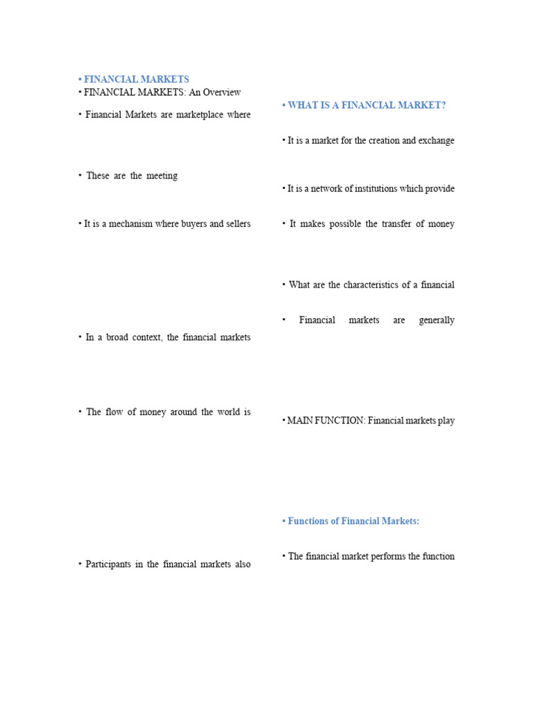 Financial Market Reviewer | PDF | Day Trading | Financial Markets