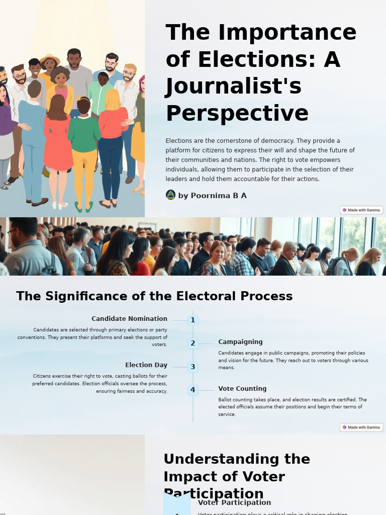 The Importance of Elections A Journalists Perspective | PDF | Elections ...