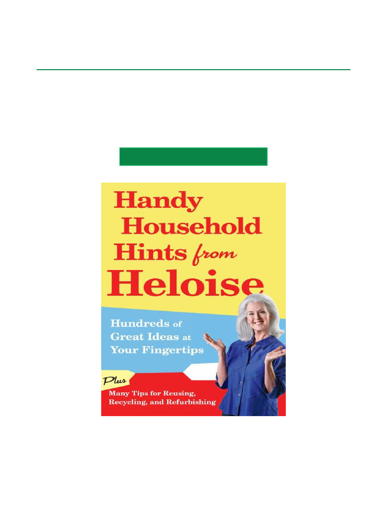 Grab Now Handy Household Hints From Heloise Hundreds of Great Ideas at ...