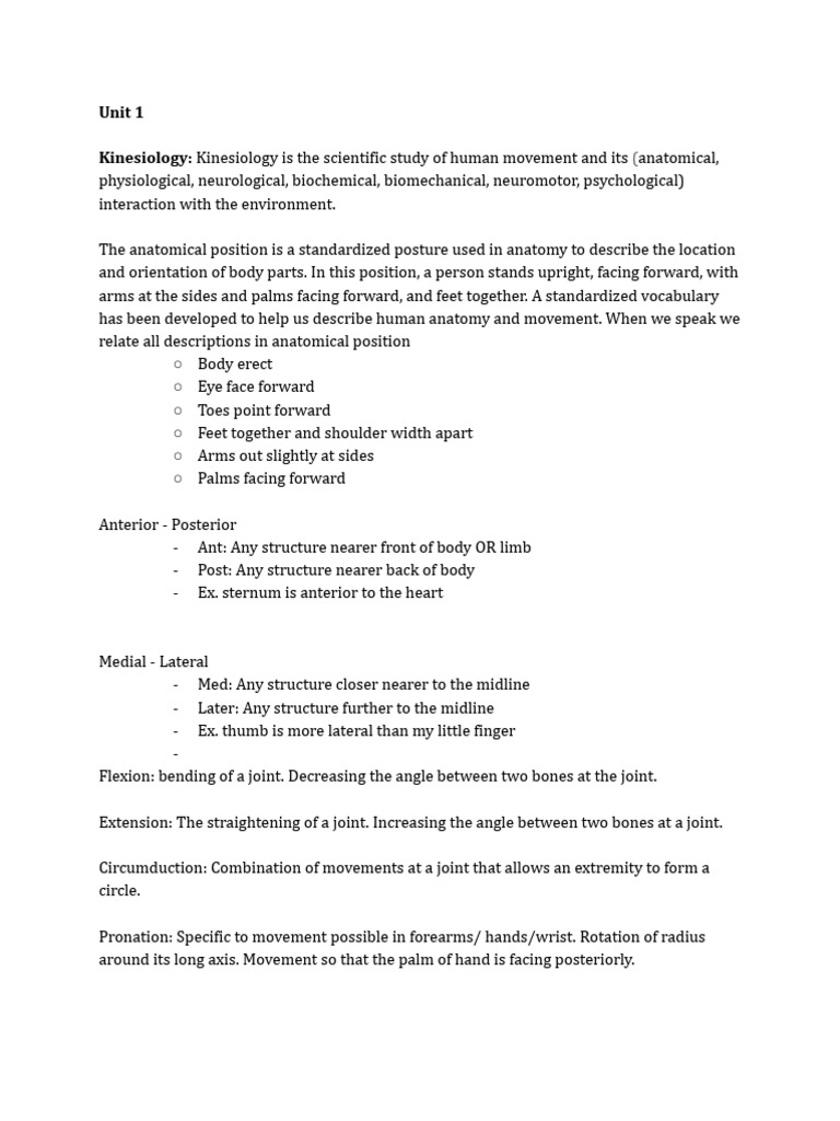Kinesiology Exam Review | PDF | Muscle Contraction | Motor Neuron