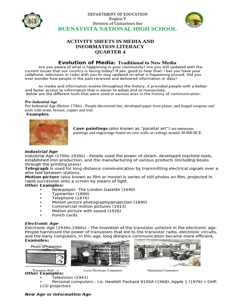 MIL Activity 4th Q - 070321 | PDF | Information Age | Personal Computers