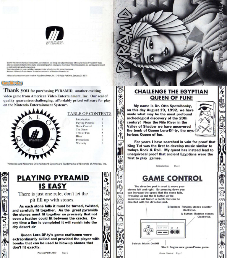 Pyramid - NES - Manual | PDF