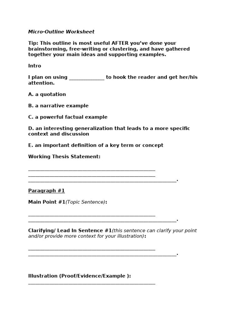 Outline Handout Revised (1) | PDF