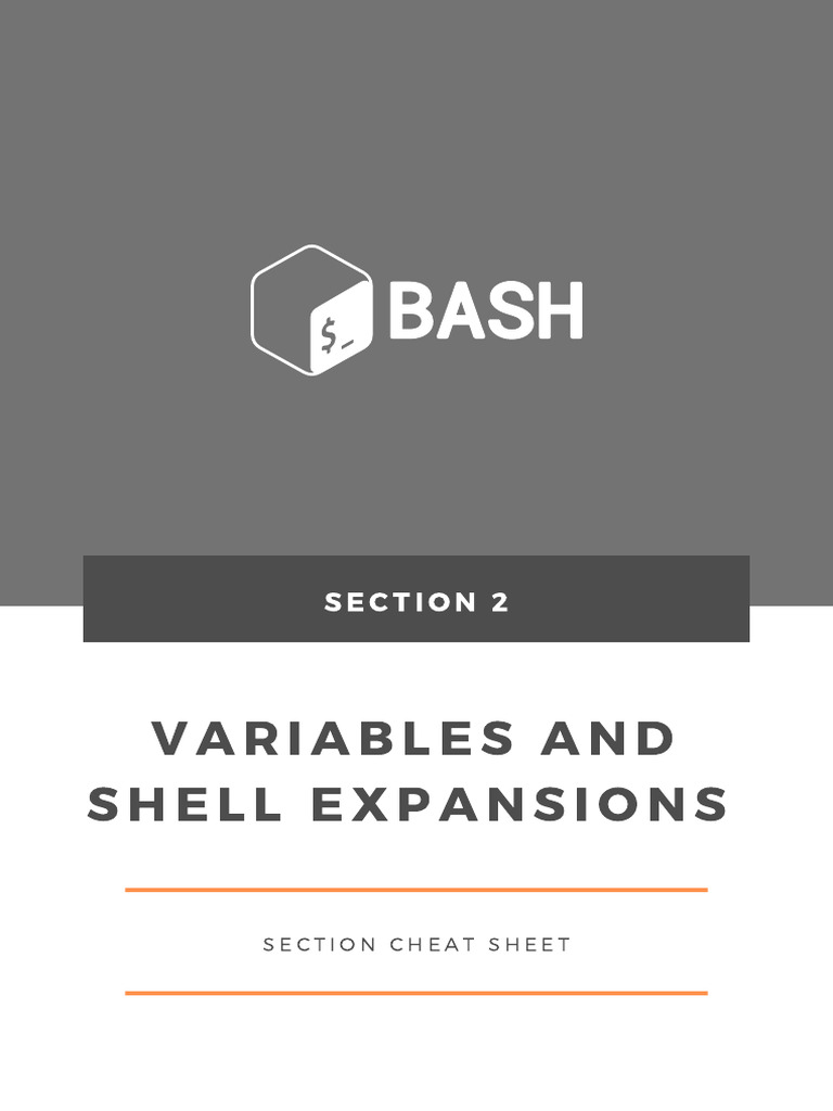 Variables and Shell Expansions Cheatsheet | PDF | Mathematics | Software Engineering
