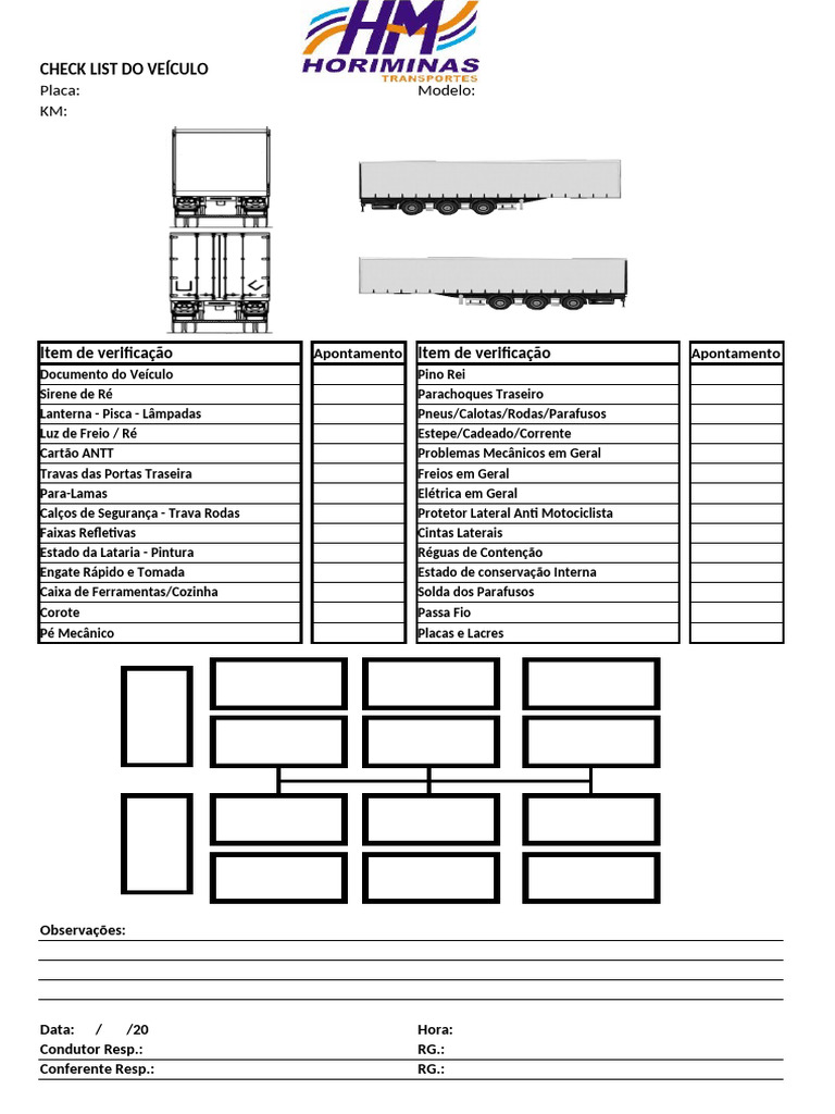 Checklist Completo de Verificação Veicular | PDF