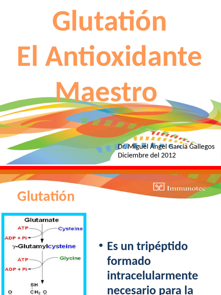 Glutatión.. DR. MIGUEL ANGEL | PDF | Glutatión | Biología
