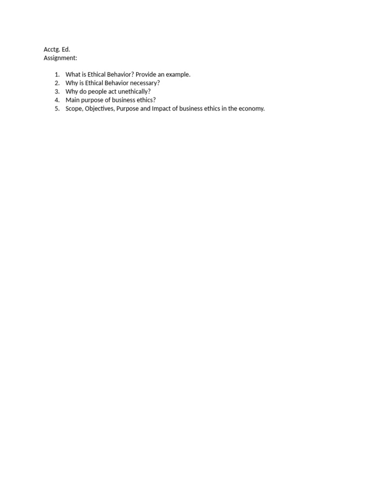 Acctg. Ed. 21 (Assignment) | PDF