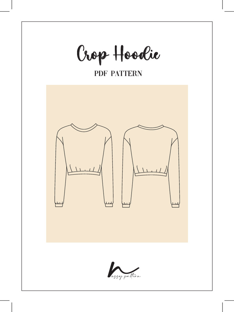 Crop Hoodie PDF Pattern Guide | PDF | Clothing