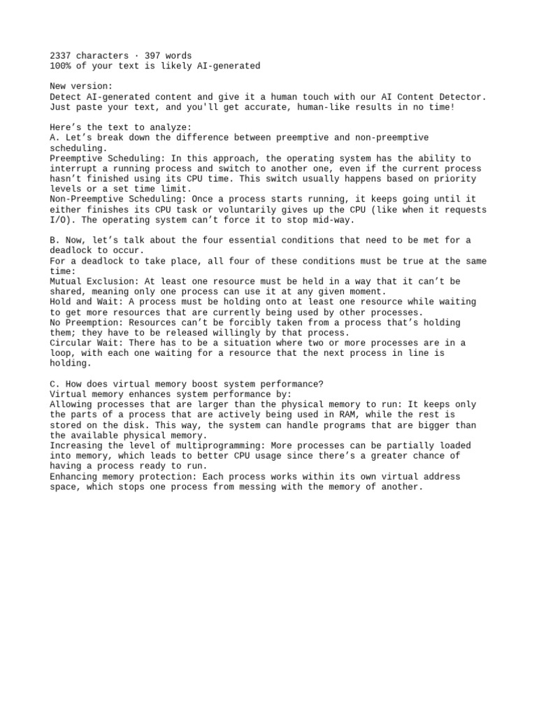 Preemptive vs Non-Preemptive Scheduling Explained | PDF