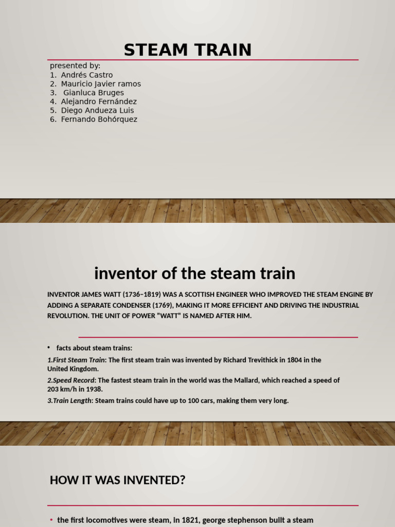 Steam Train Innovations and Facts | PDF | Train | Steam Locomotive