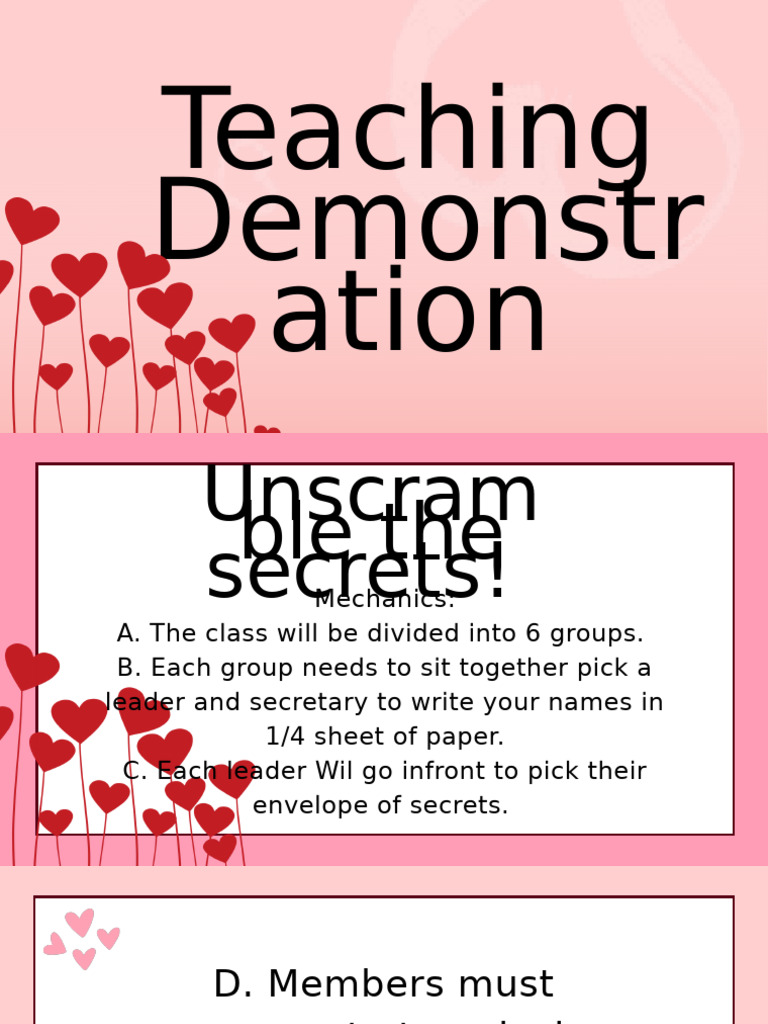 Teaching Demonstration | PDF | Reading Comprehension | Cognition