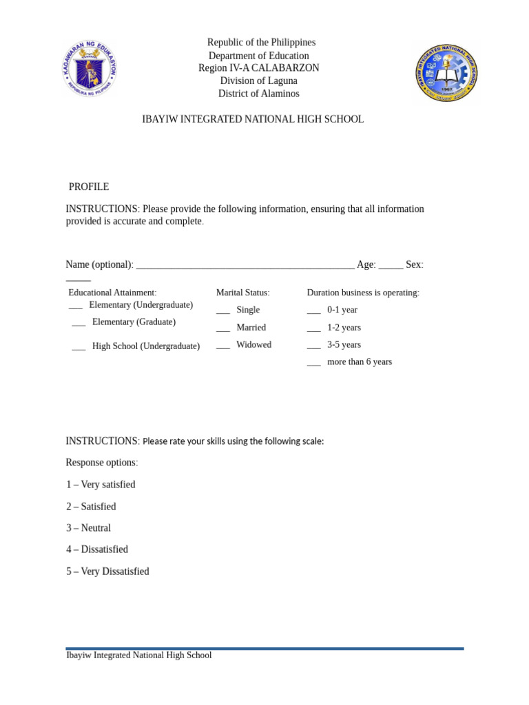 Data Gathering Questionnaires ENG | PDF | Taste