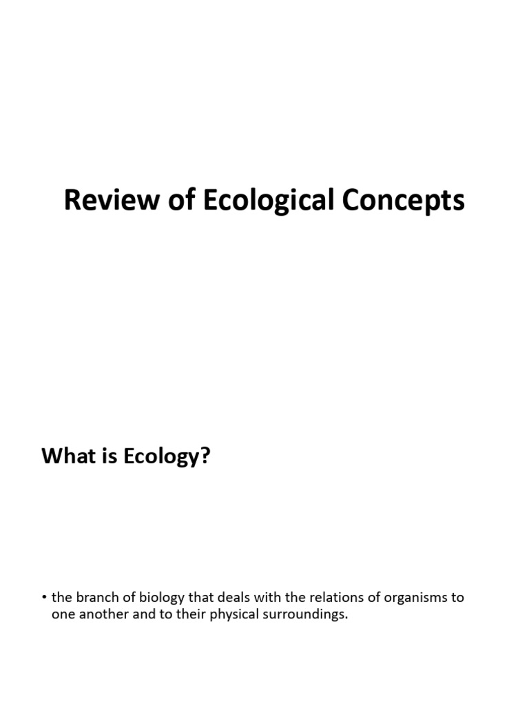 Review of Ecological Principles | PDF | Ecology | Soil